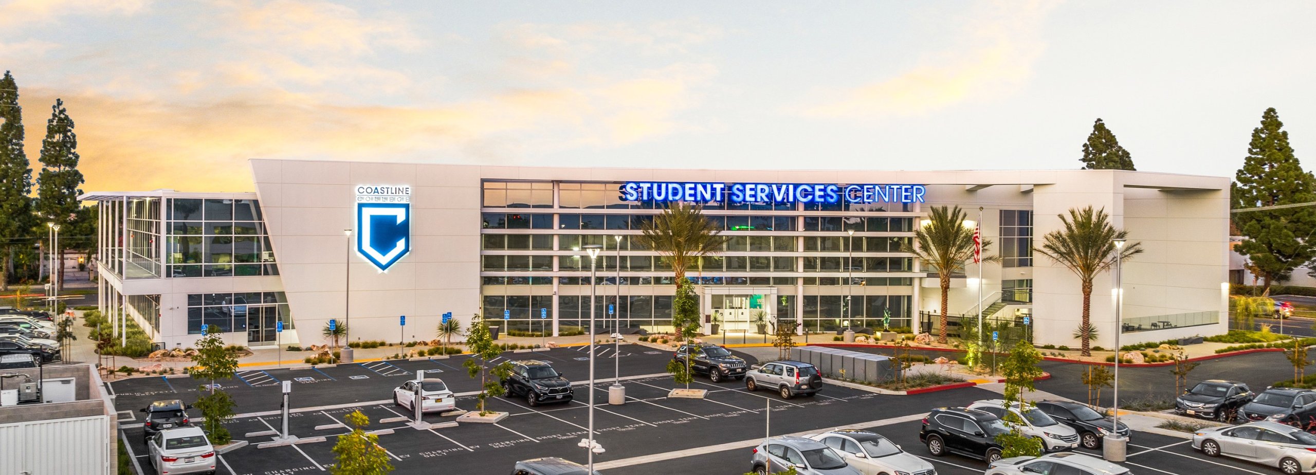 Coastline Community College - Student Service Center - Golden Glass